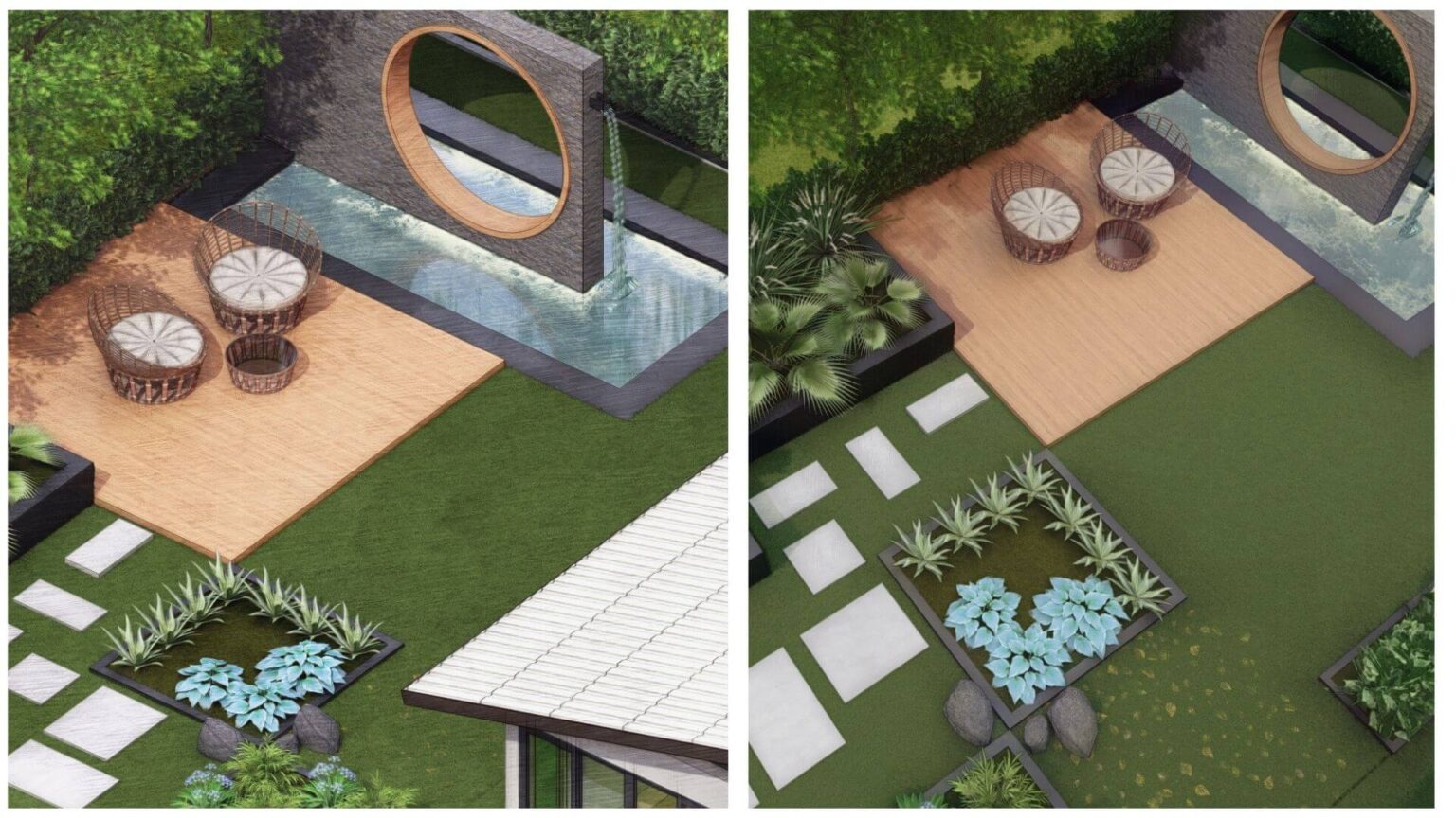 Backyard Rebuild - Contemporary Landscape Design Ideas
