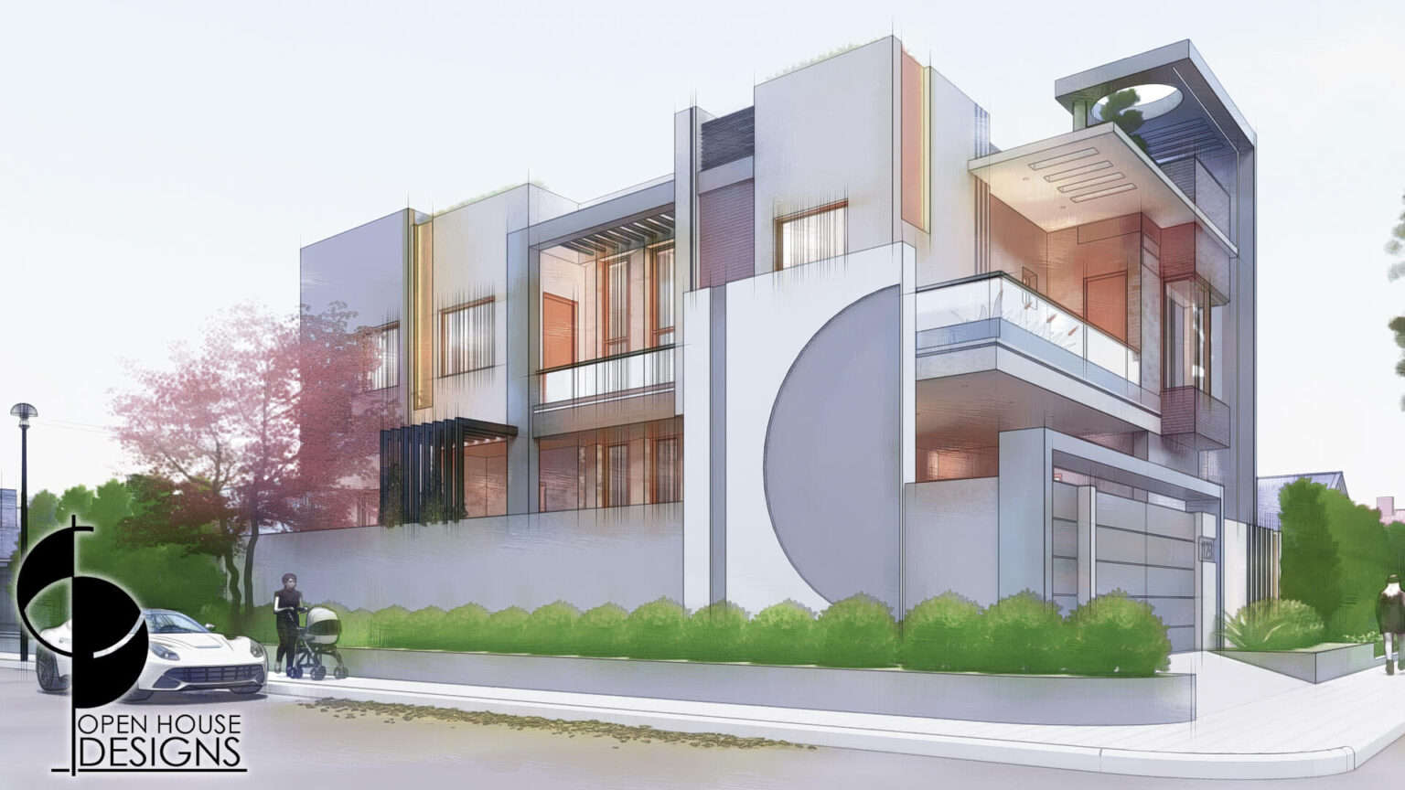 18 Town House Design By Open House Designs - OpenHouseDesigns