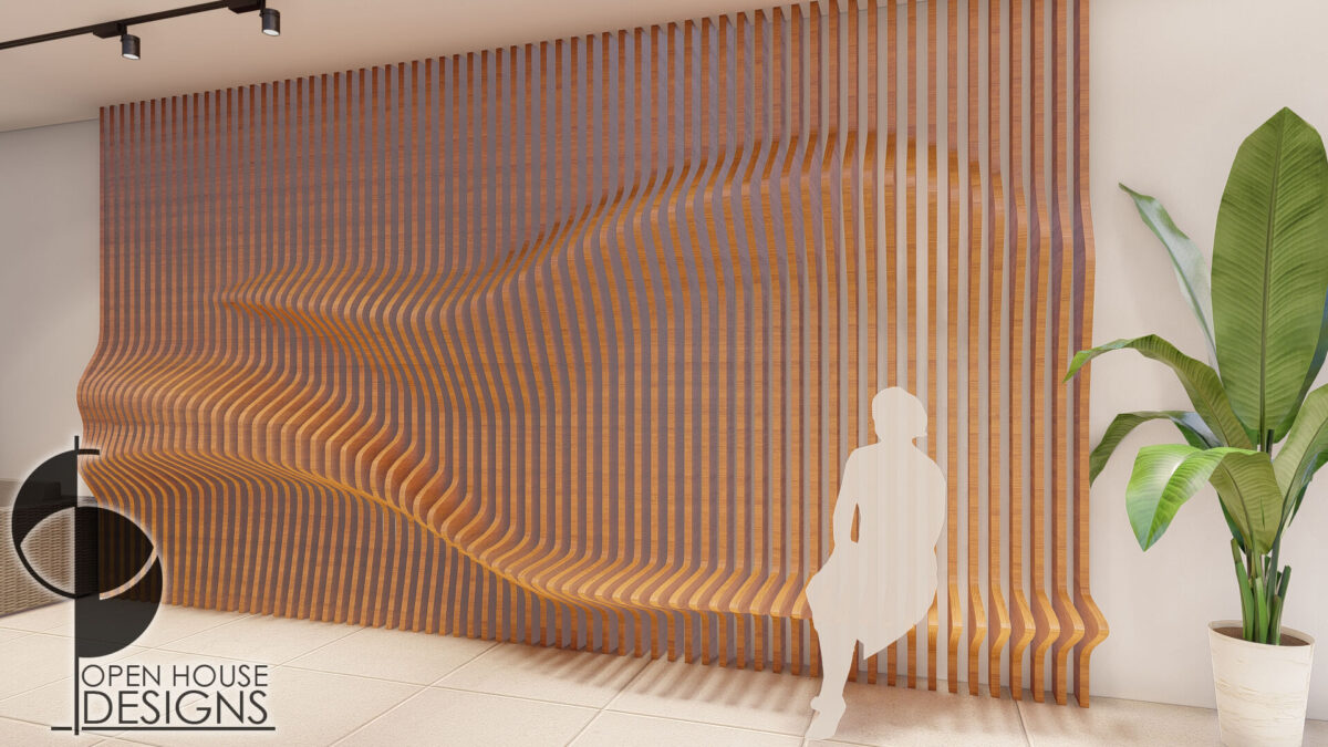 Parametric Wall feature that functions as a seating - OpenHouseDesigns