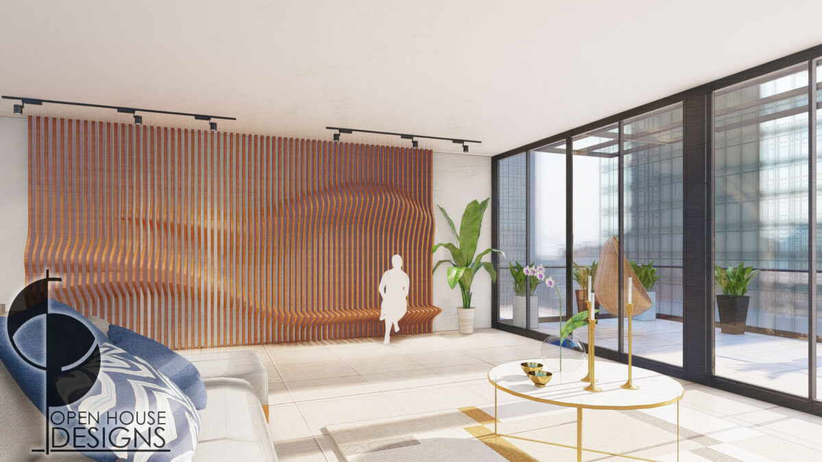 Contemporary Residence Elevation Design with spacious balconies