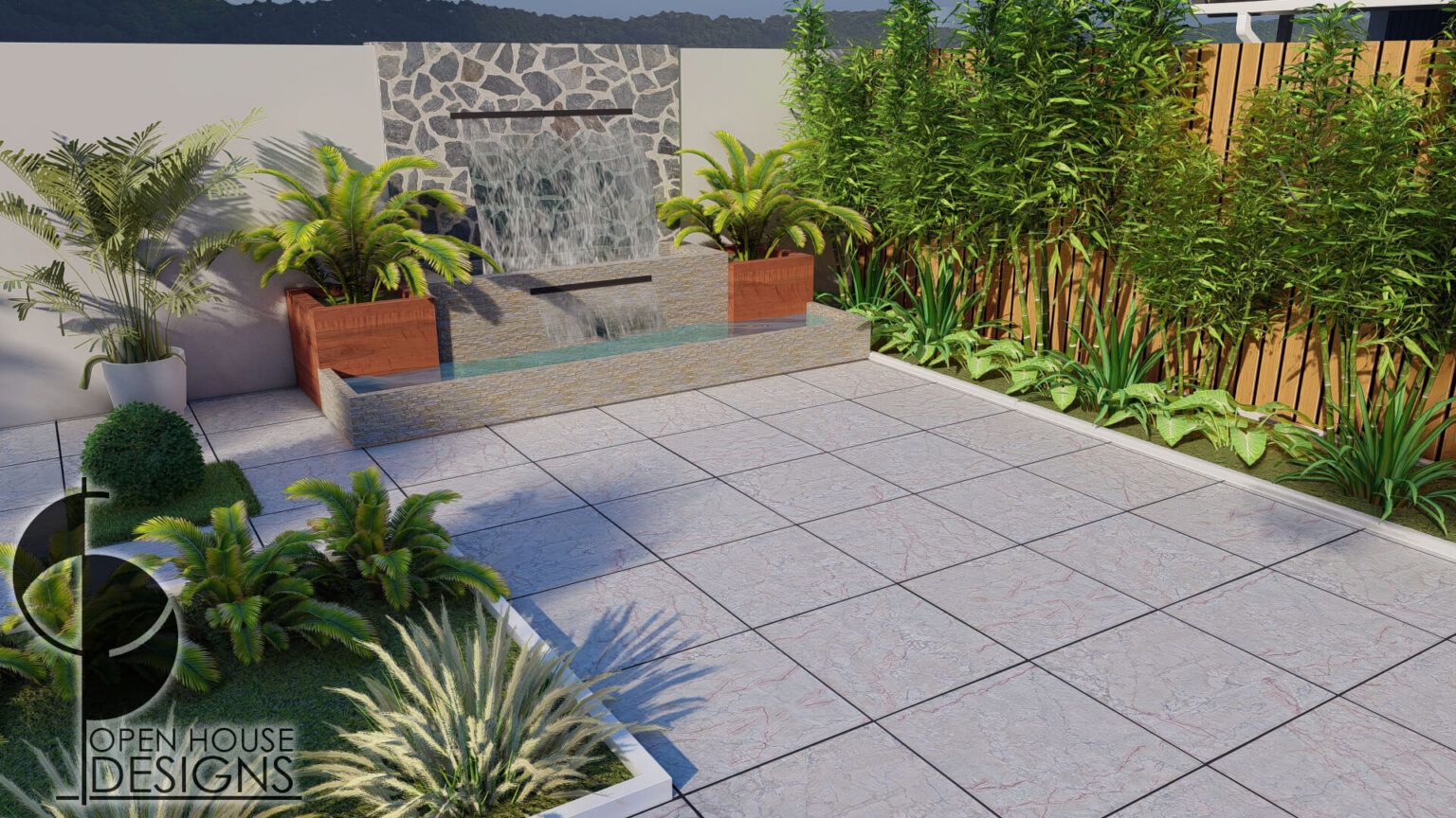 Contemporary Landscape Backyard Design for your house