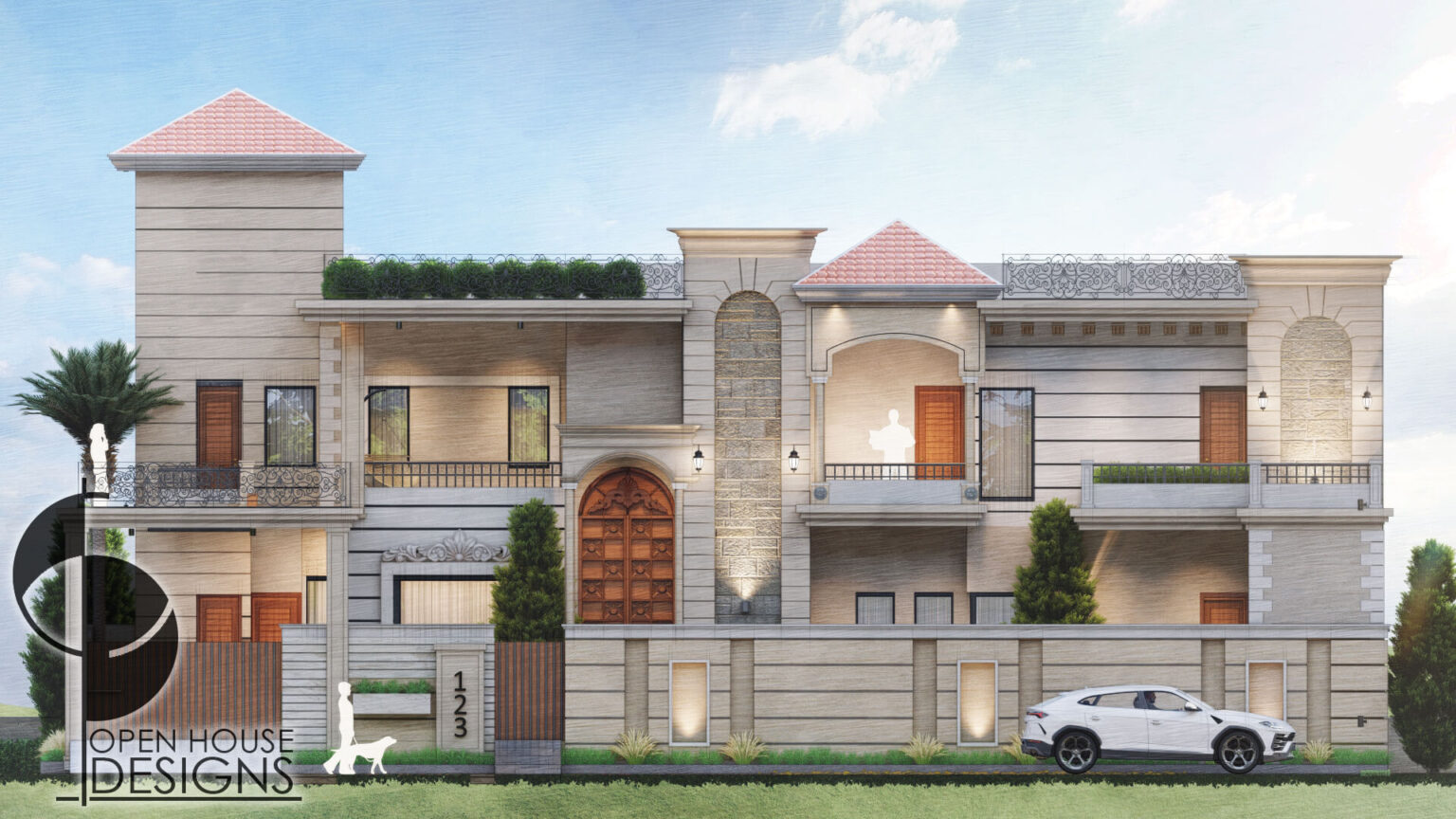 Classical Elevation Designs by Open House Designs - OpenHouseDesigns