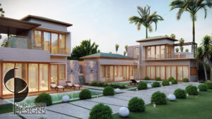 Elevation Design for a Luxury Resort with Contemporary Landscape