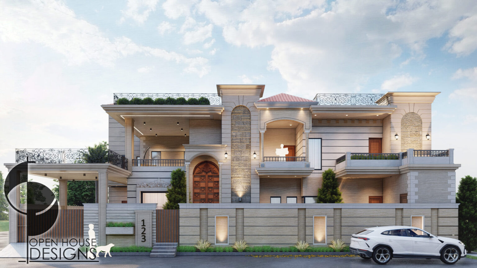 Classical Elevation Designs by Open House Designs - OpenHouseDesigns