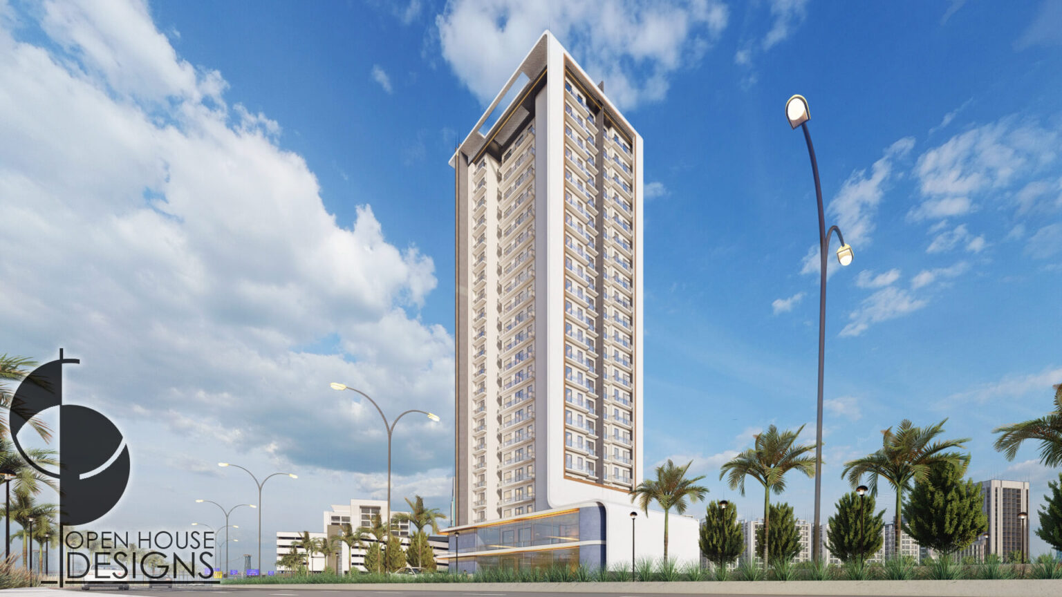 High Rise Commercial Building Design by Open House Designs