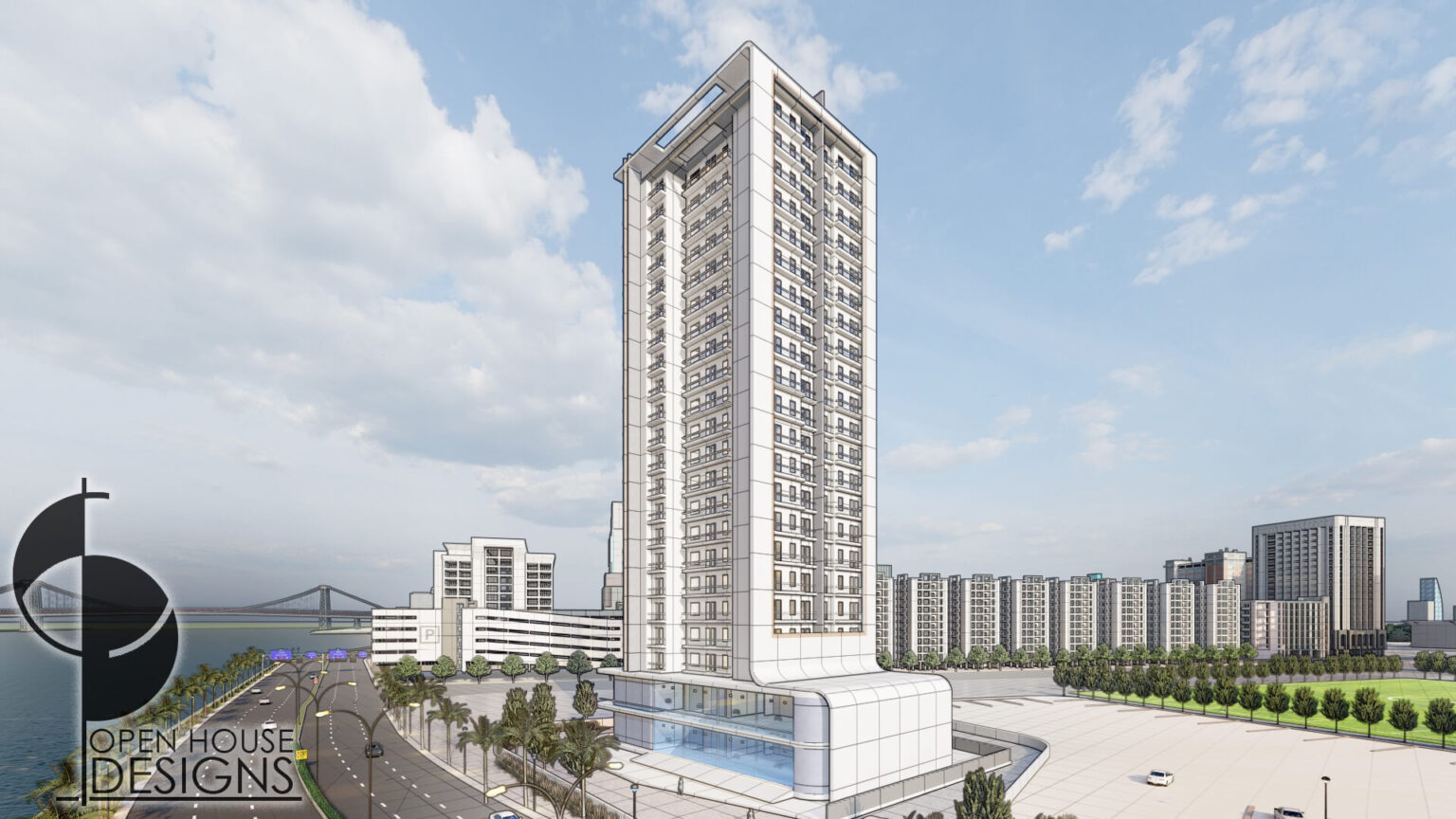 High Rise Commercial Building Design by Open House Designs