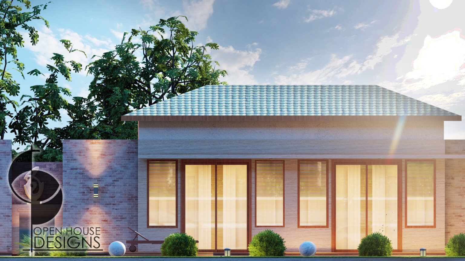 Elevation Design for a Luxury Resort with Contemporary Landscape