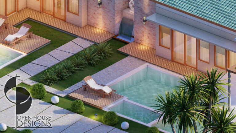 Elevation Design for a Luxury Resort with Contemporary Landscape