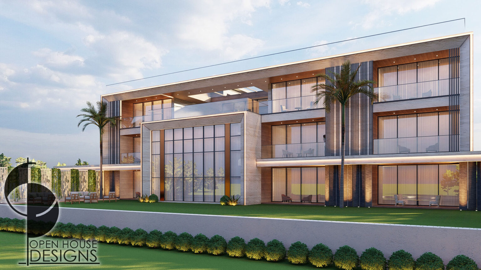 Luxury house with modern aesthetics - OpenHouseDesigns