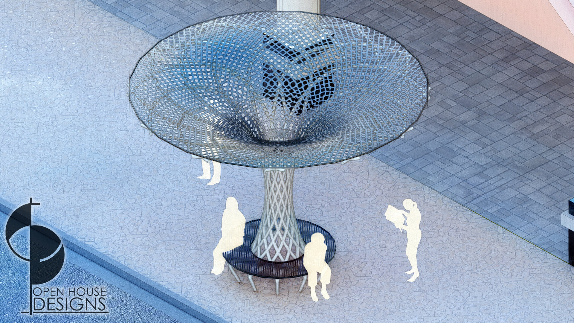 Parametric Seating in the city center - OpenHouseDesigns