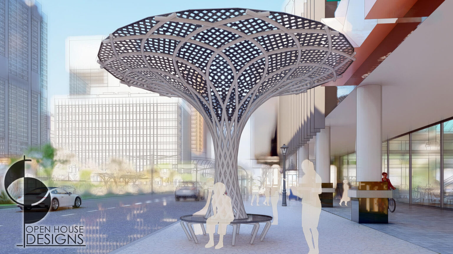 Parametric Seating in the city center - OpenHouseDesigns