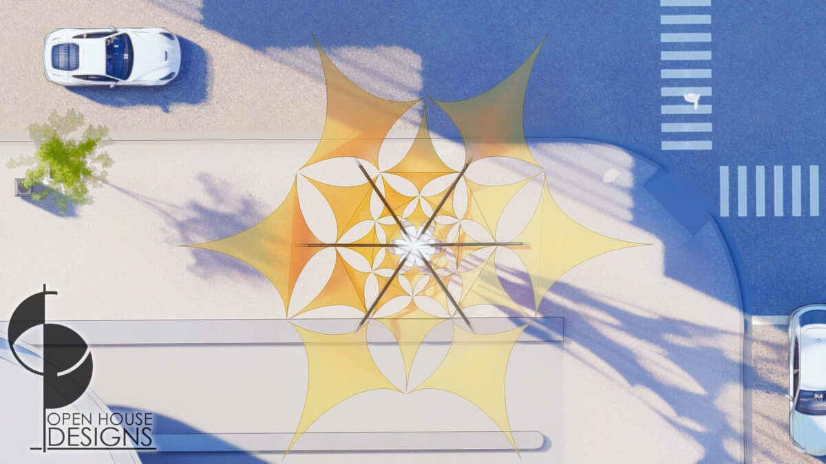 Parametric Installation in the pedestrian area - OpenHouseDesigns