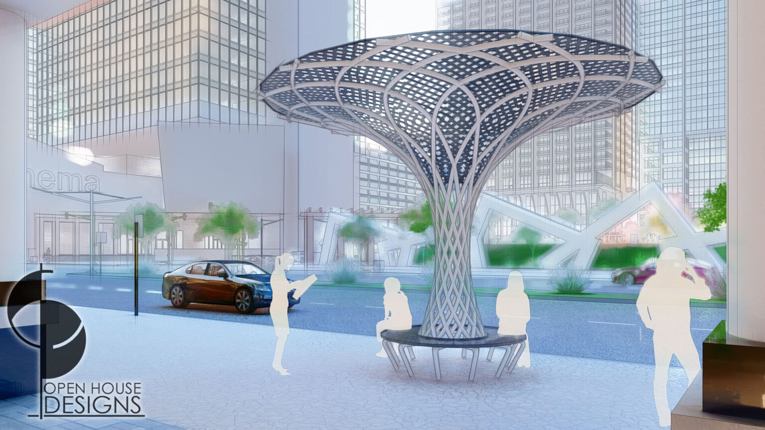Parametric Seating in the city center - OpenHouseDesigns