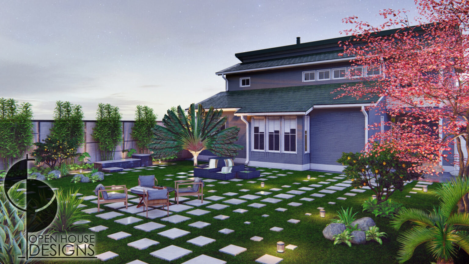 Backyard Landscape Design Ideas by Open House Designs