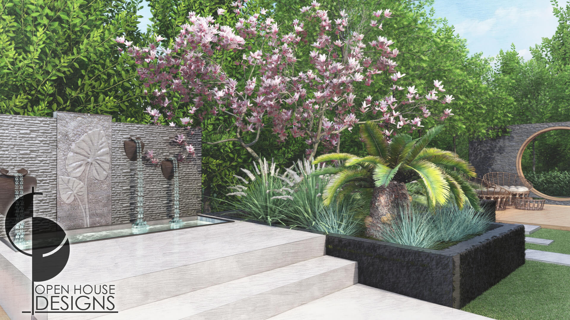 Backyard Rebuild - Contemporary Landscape Design Ideas