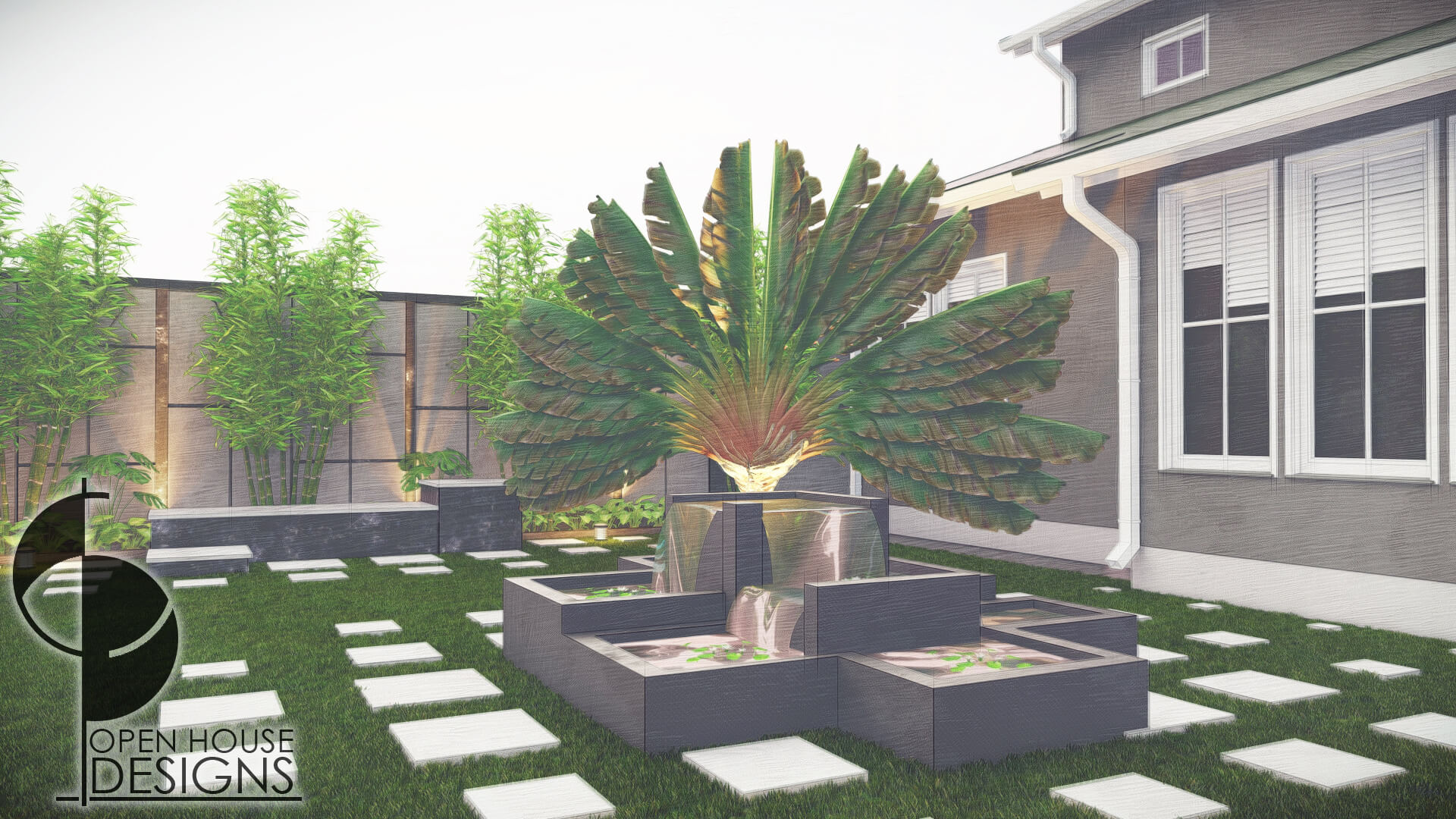 Backyard Landscape Design Ideas by Open House Designs