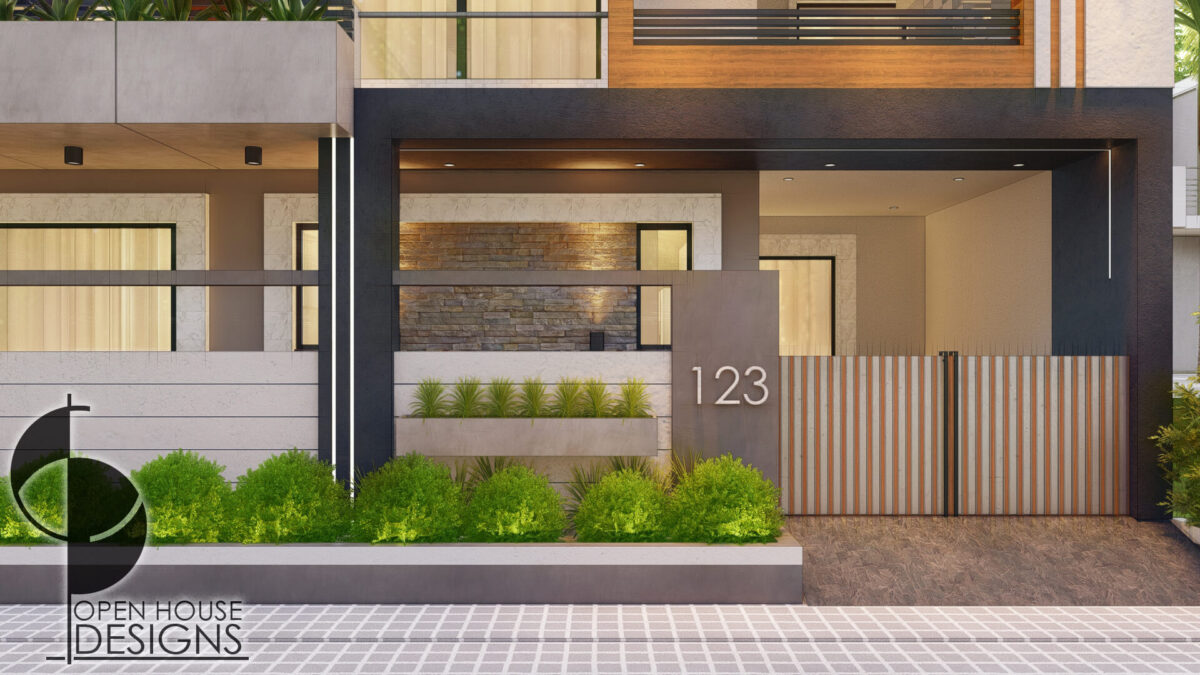 18 Town House Design By Open House Designs - OpenHouseDesigns