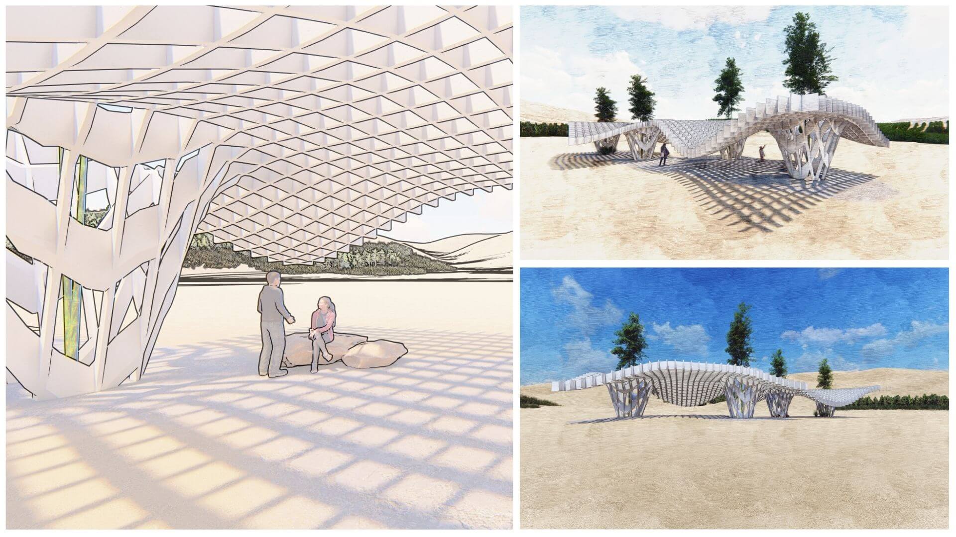Parametric Installation in Vineyard - OpenHouseDesigns