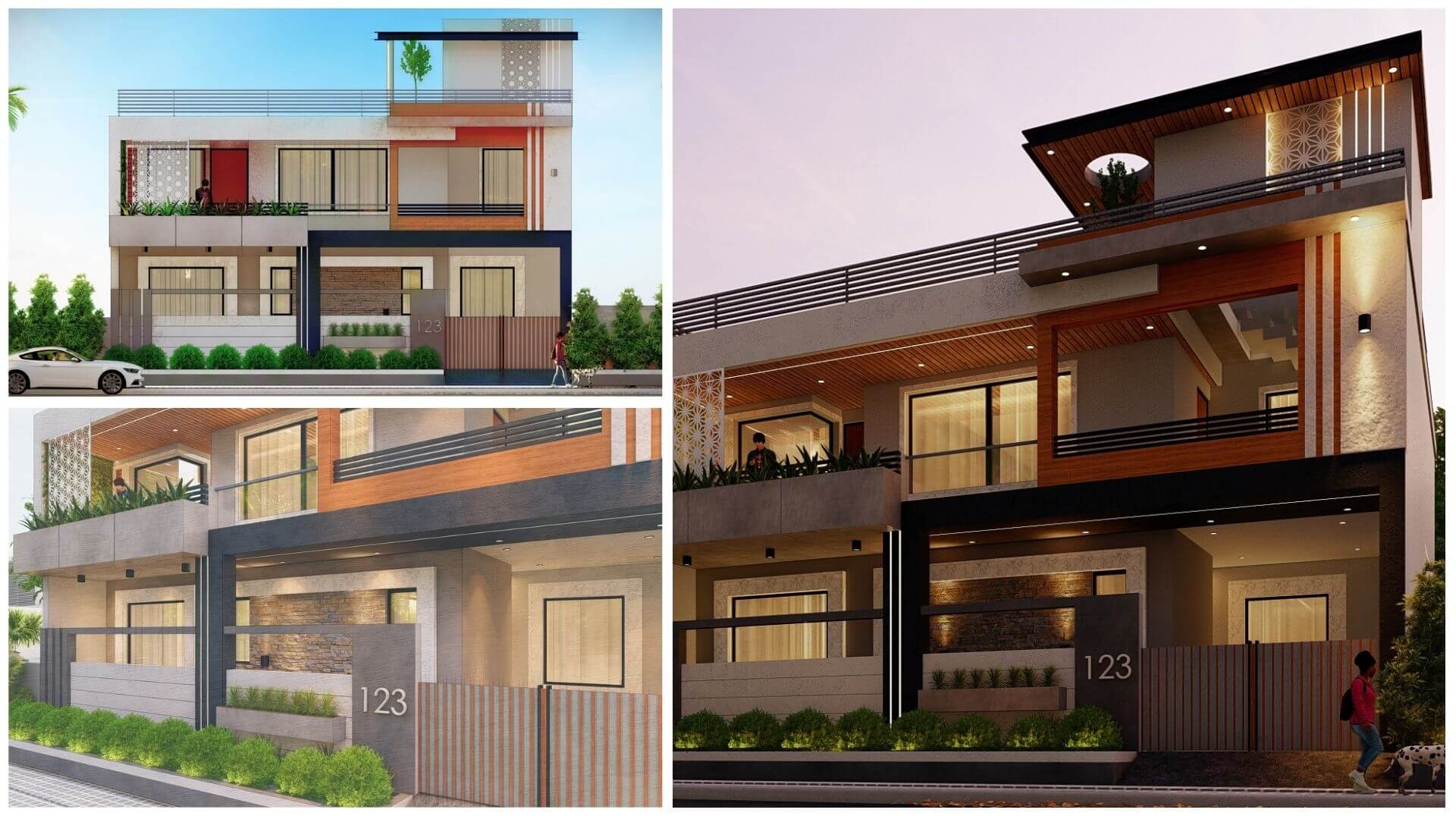 Stunning Modern Exterior Elevation Project Design - OpenHouseDesigns