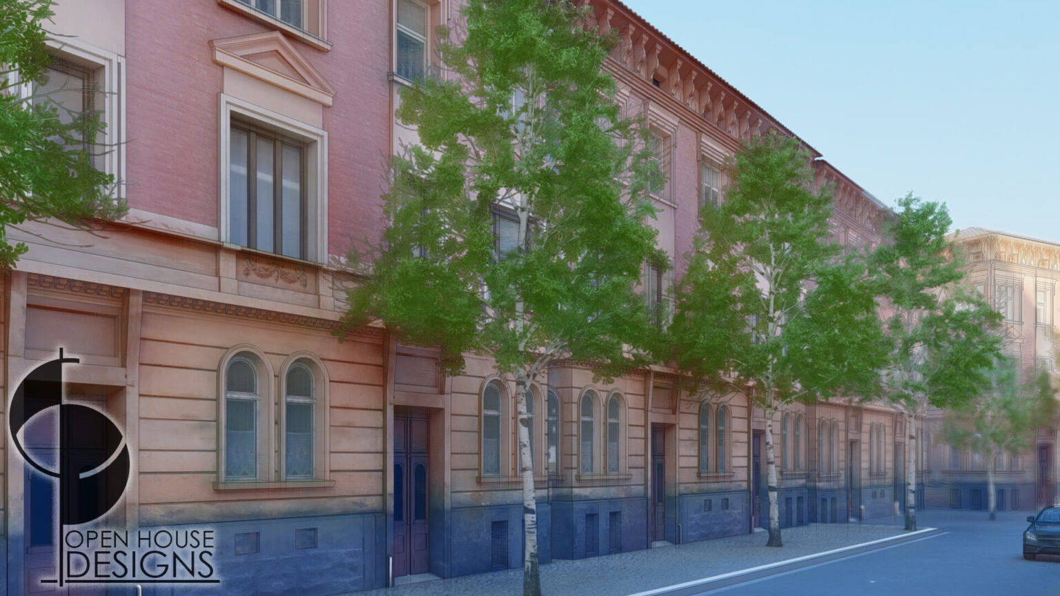 Urban Streetscape Captured by Open House Design - OpenHouseDesigns