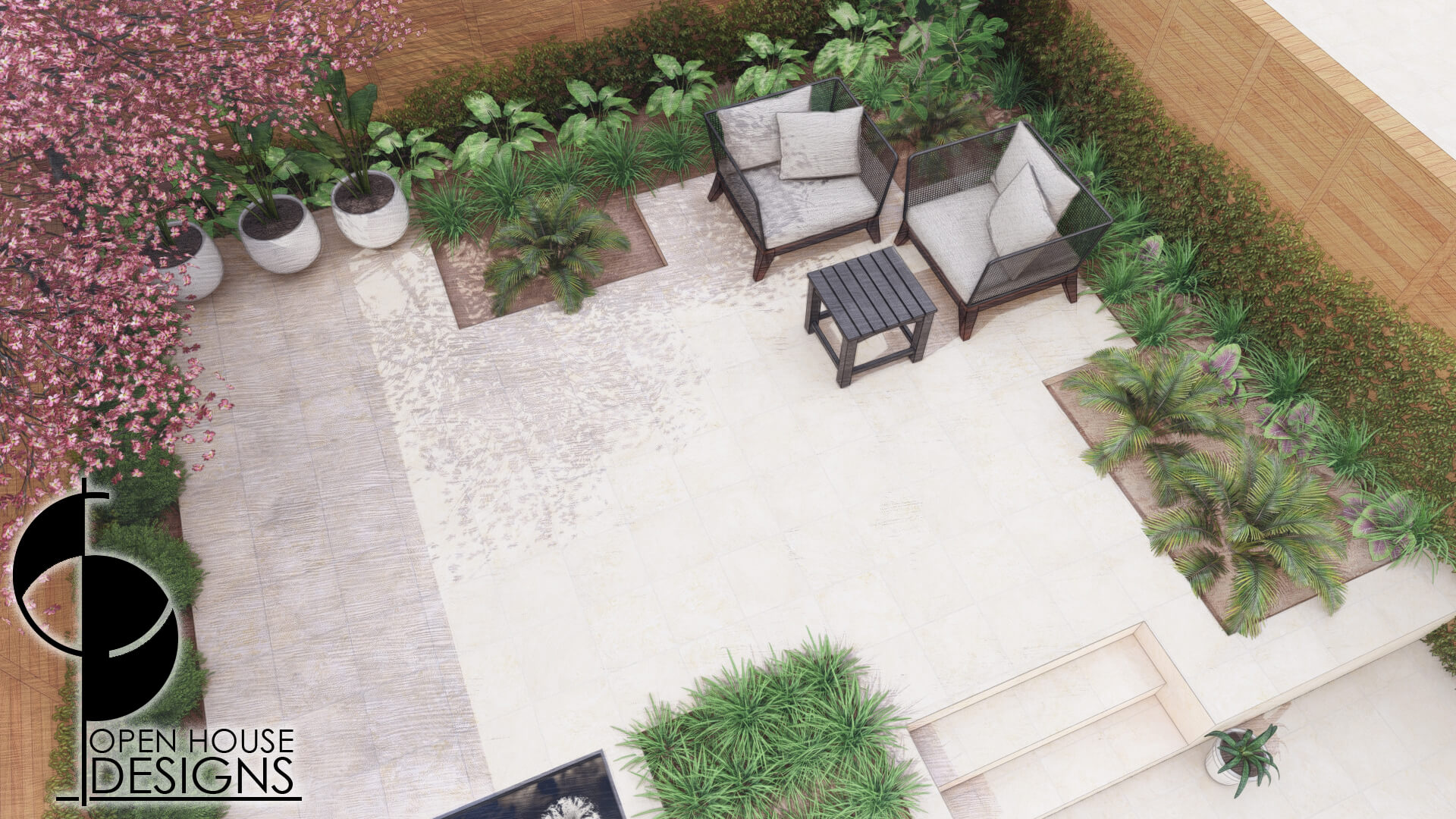 Modern Outdoor living spaces - Backyard Landscape design