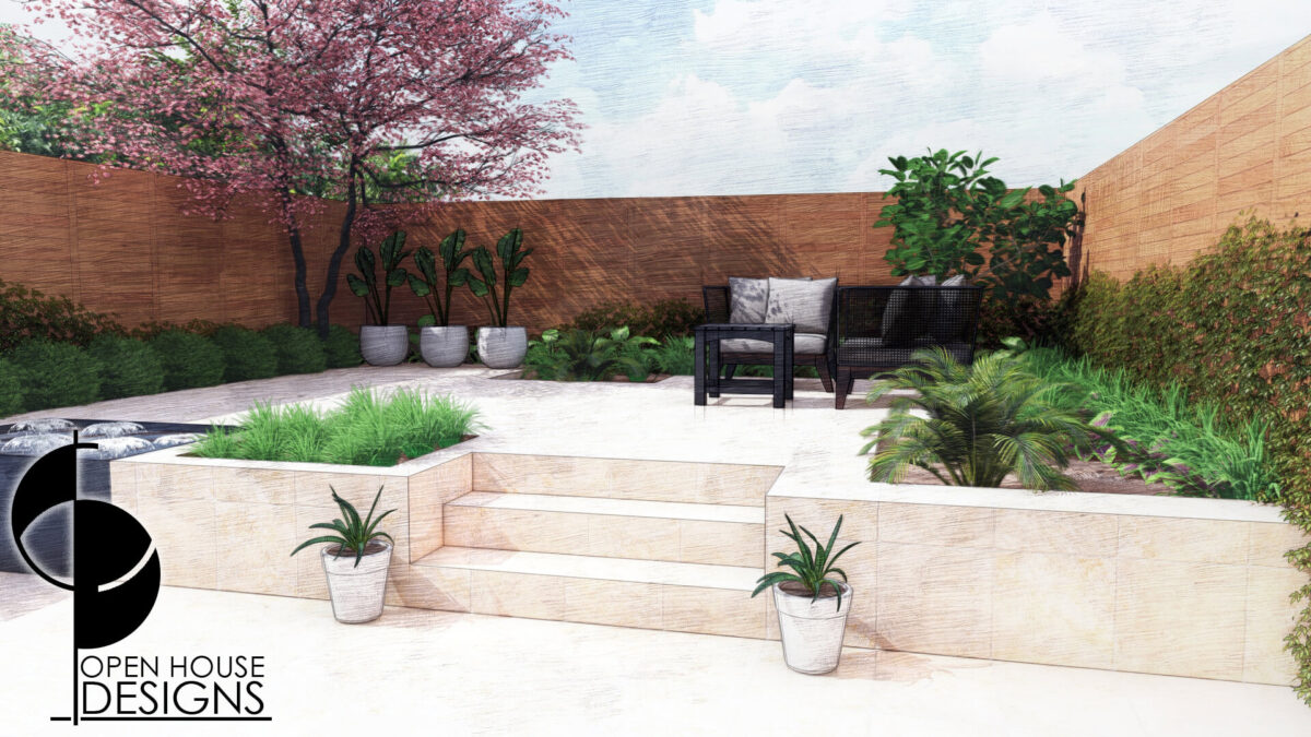 Modern Outdoor living spaces - Backyard Landscape design