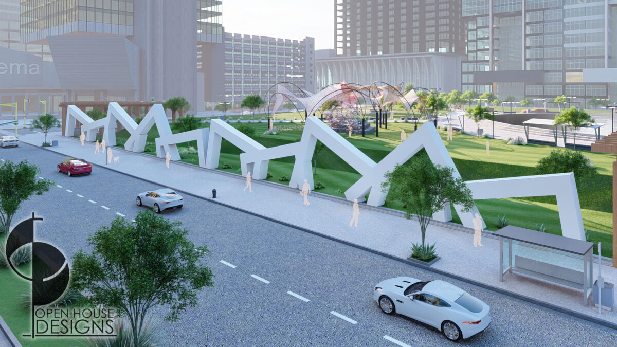 Corner View Modern Elevation by Open House Designs - OpenHouseDesigns