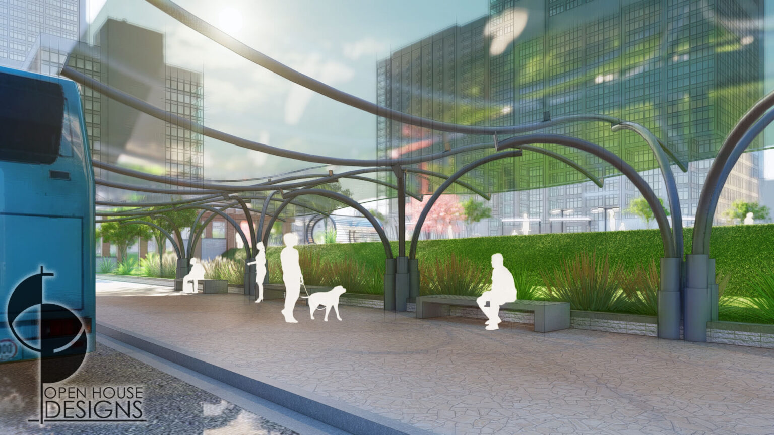 Wavy Parametric Canopy Designs - Concept Rendering