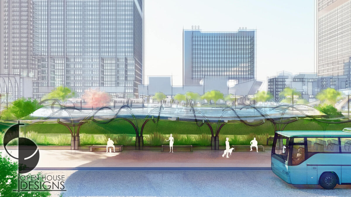 Wavy Parametric Canopy Designs - Concept Rendering