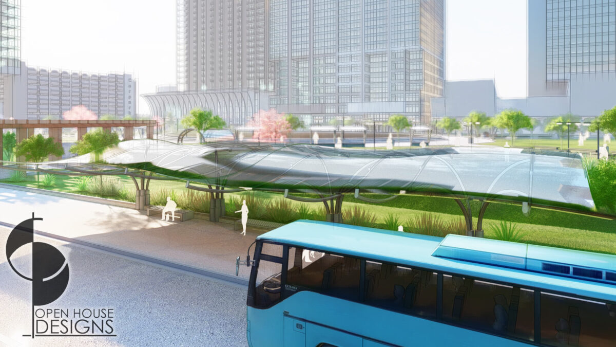 Wavy Parametric Canopy Designs - Concept Rendering