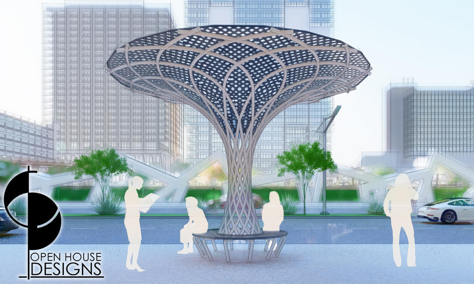 Parametric Seating in the city center - OpenHouseDesigns