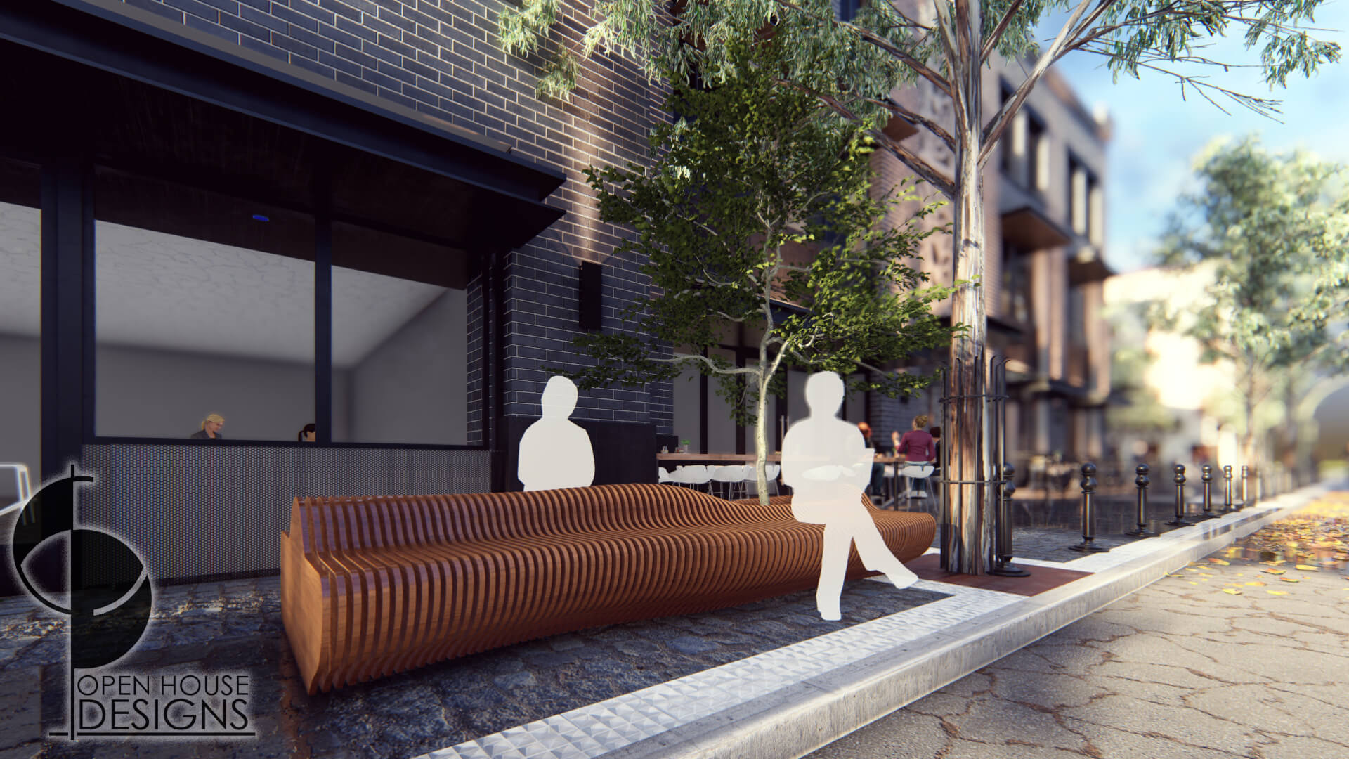 Parametric Bench blends perfectly with the sidewalk - OpenHouseDesigns