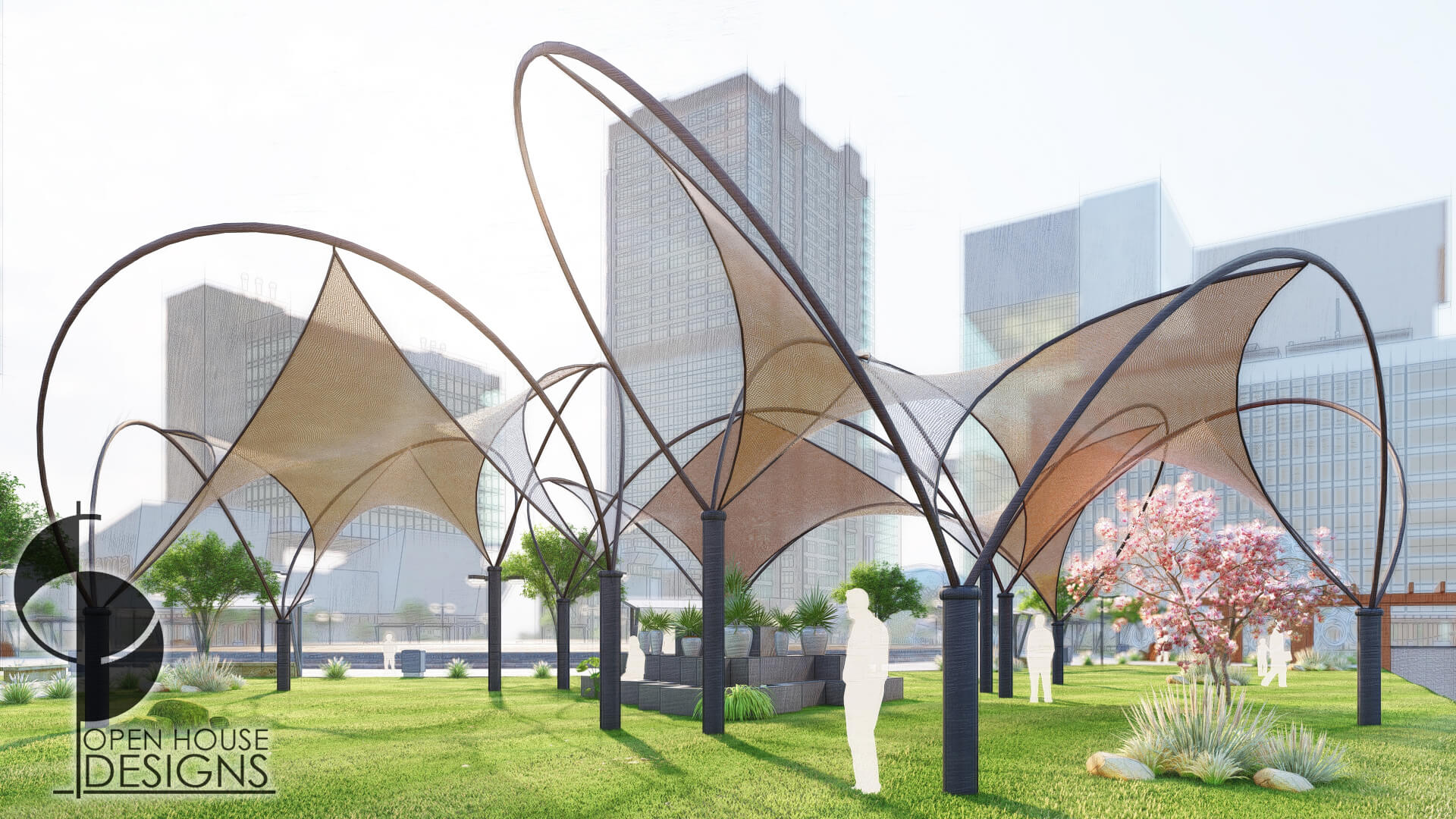 Parametric Pavilion for Central Park in Downtown - OpenHouseDesigns