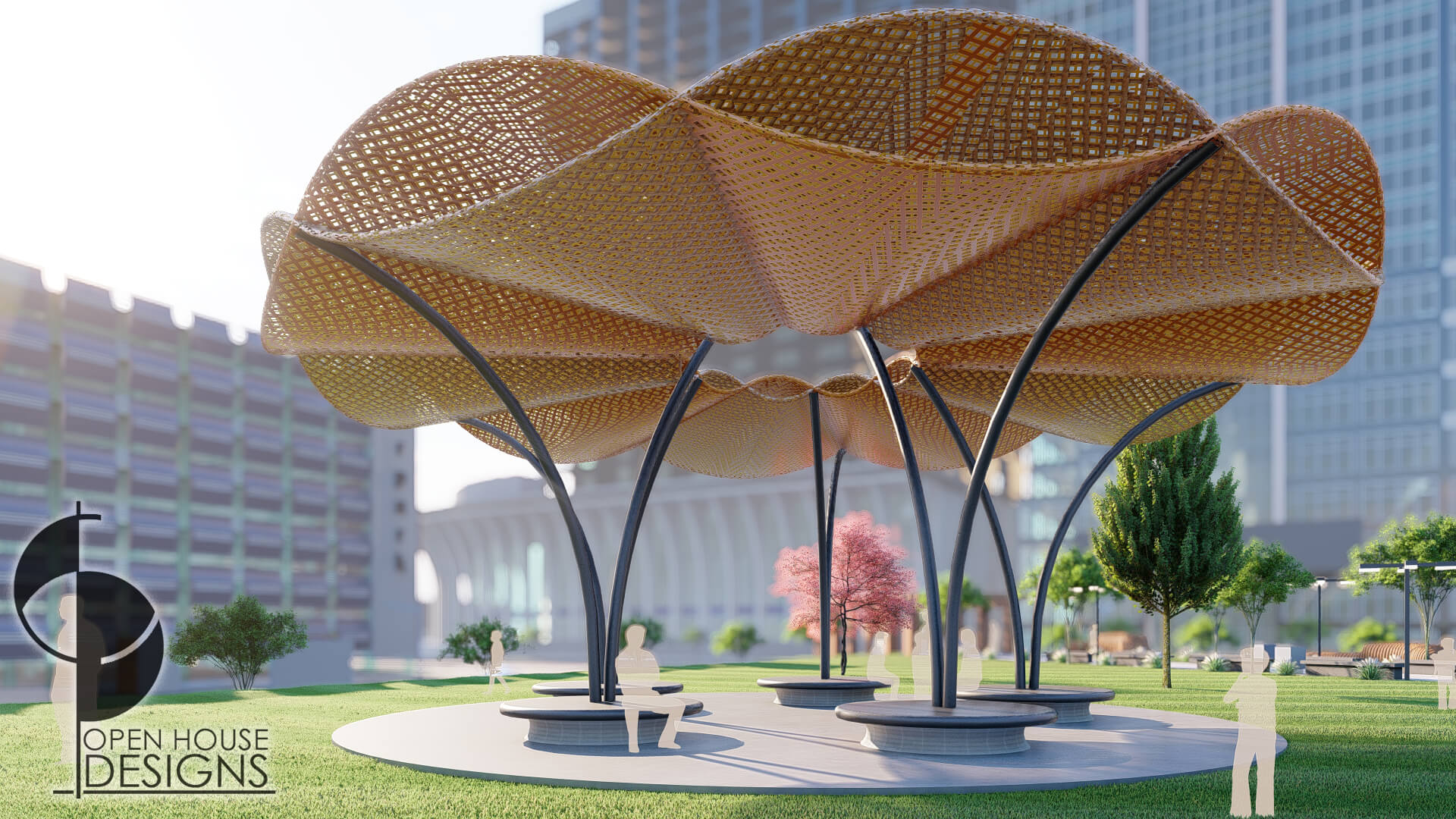 Parametric Gazebo Concept Ideas for public spaces - OpenHouseDesigns