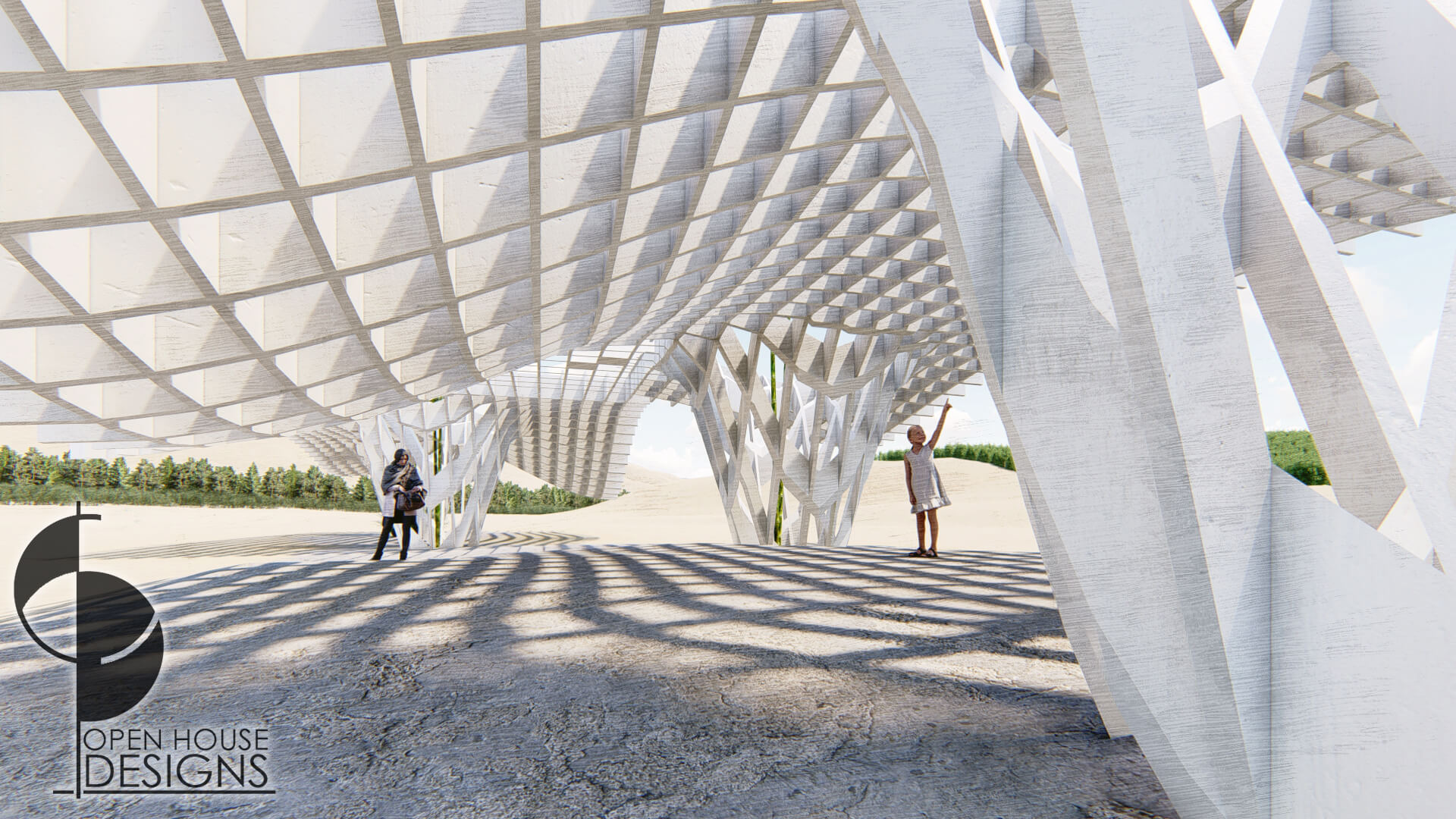 Parametric Installation in Vineyard - OpenHouseDesigns