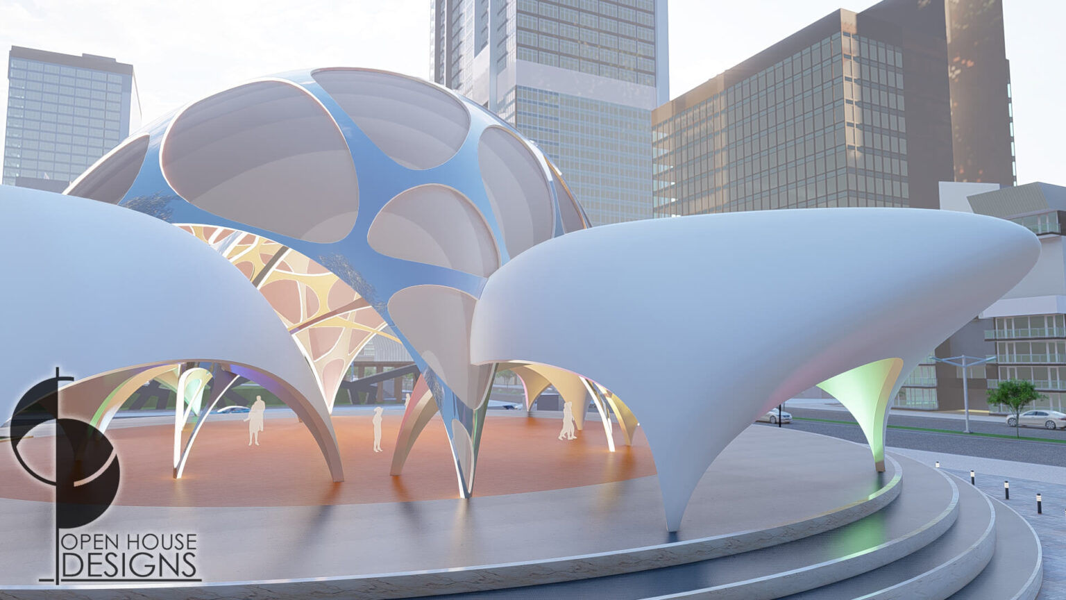 Parametric Concept Pavilion with amazing lighting - OpenHouseDesigns