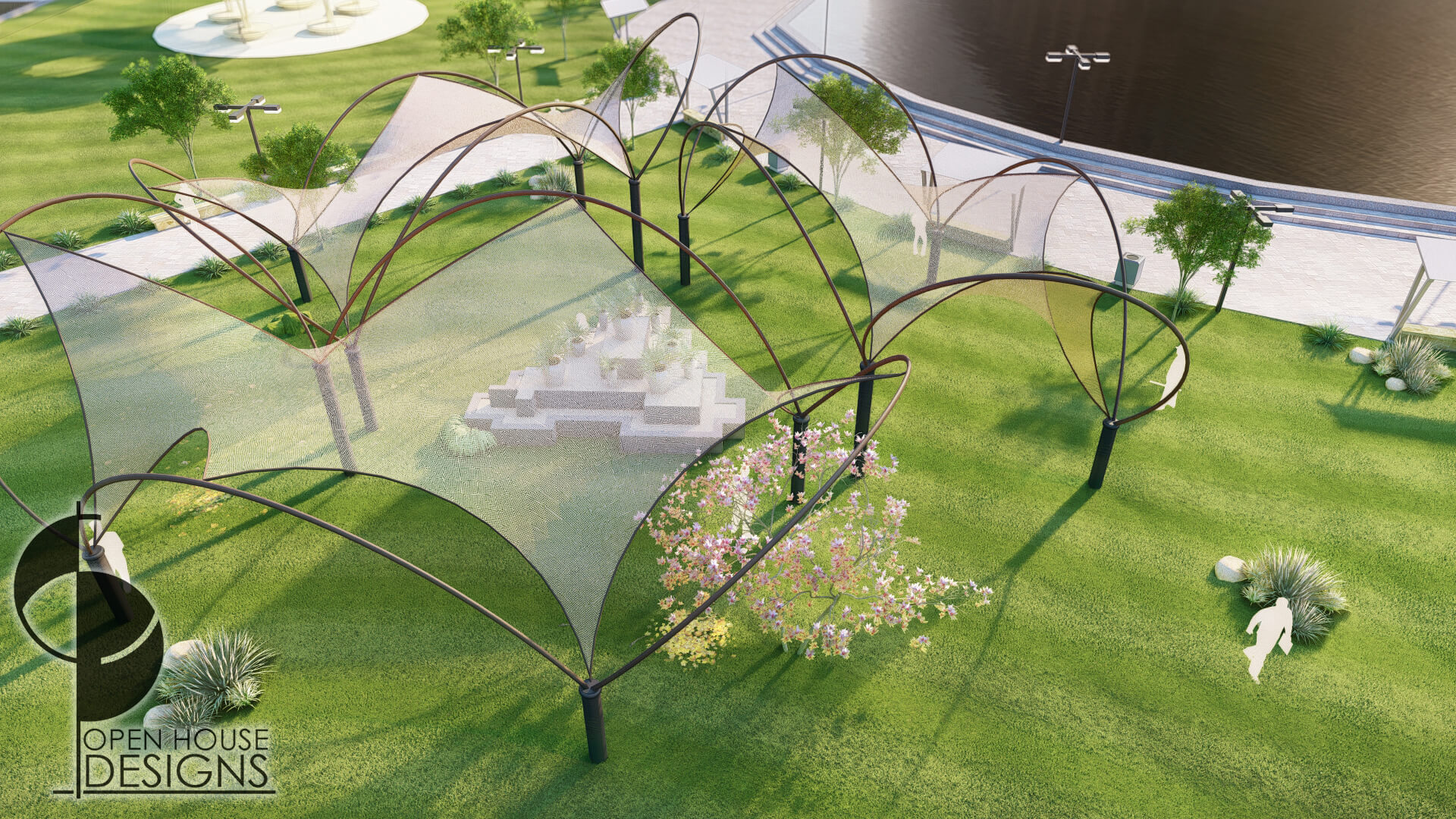Parametric Pavilion for Central Park in Downtown - OpenHouseDesigns