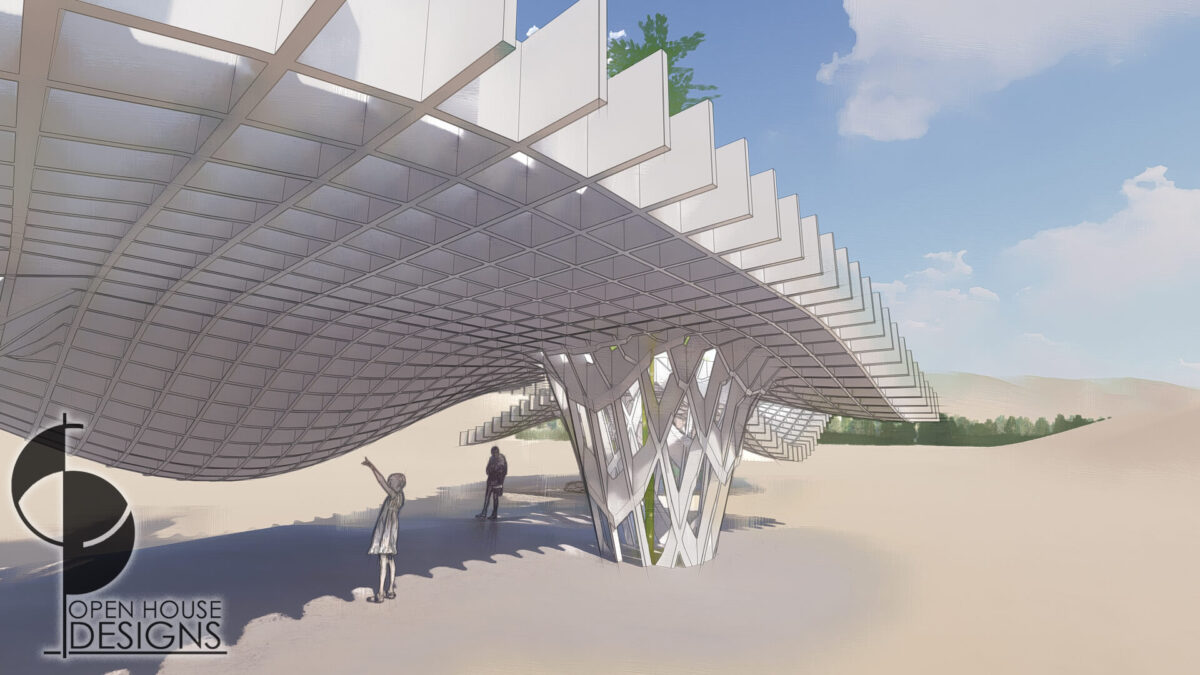 Parametric Installation in Vineyard - OpenHouseDesigns