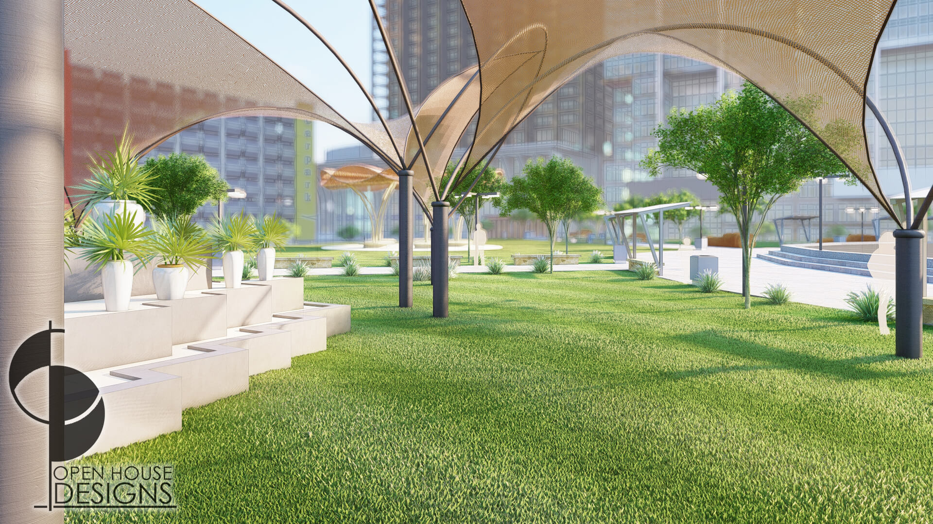 Parametric Pavilion for Central Park in Downtown - OpenHouseDesigns