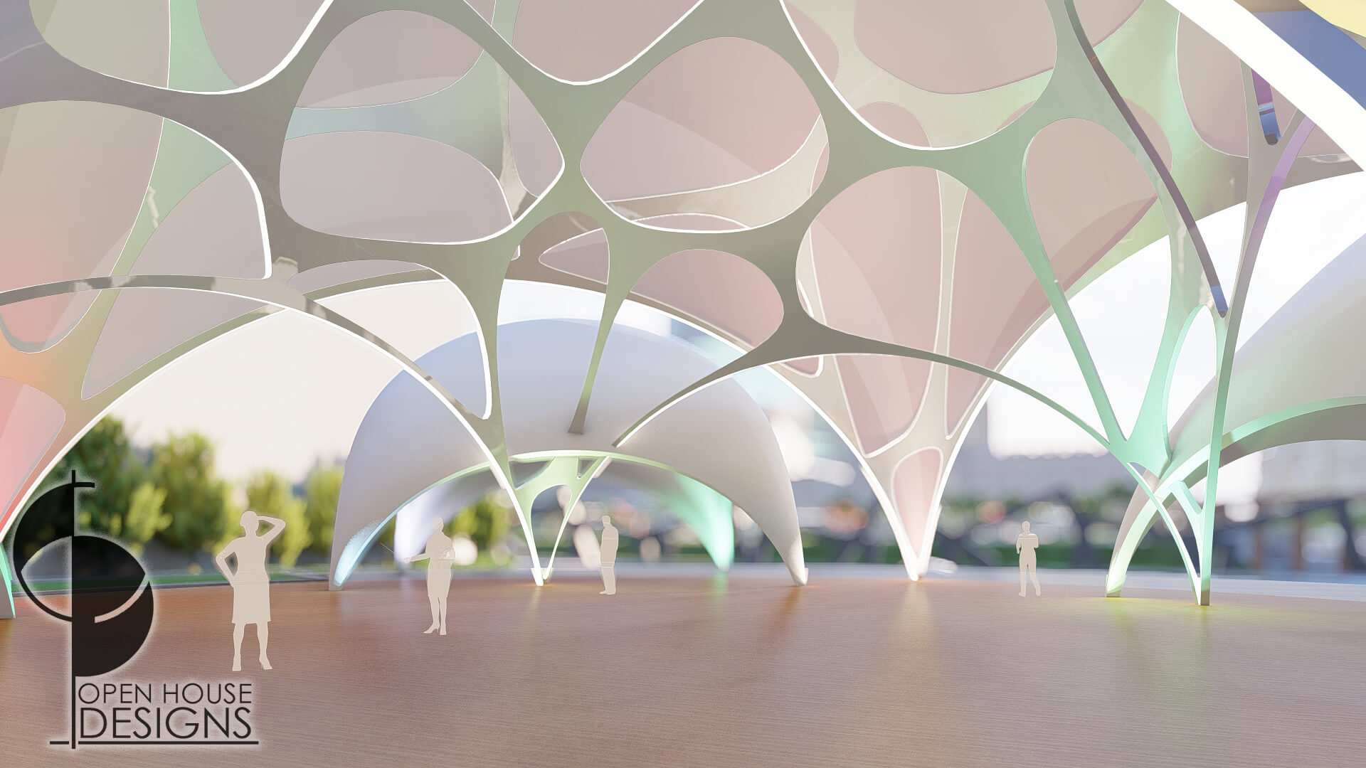 Parametric Concept Pavilion with amazing lighting - OpenHouseDesigns