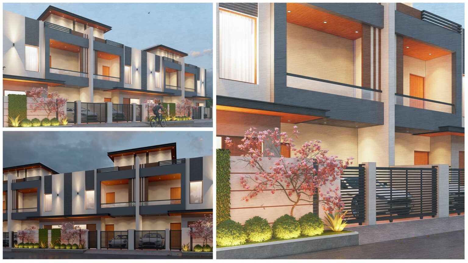 Row Housing that stand out with its contemporary architectural style ...