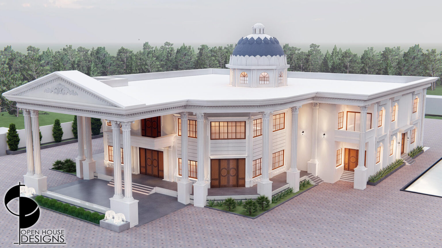 Elevation Design with Blend of Roman and classical architecture ...