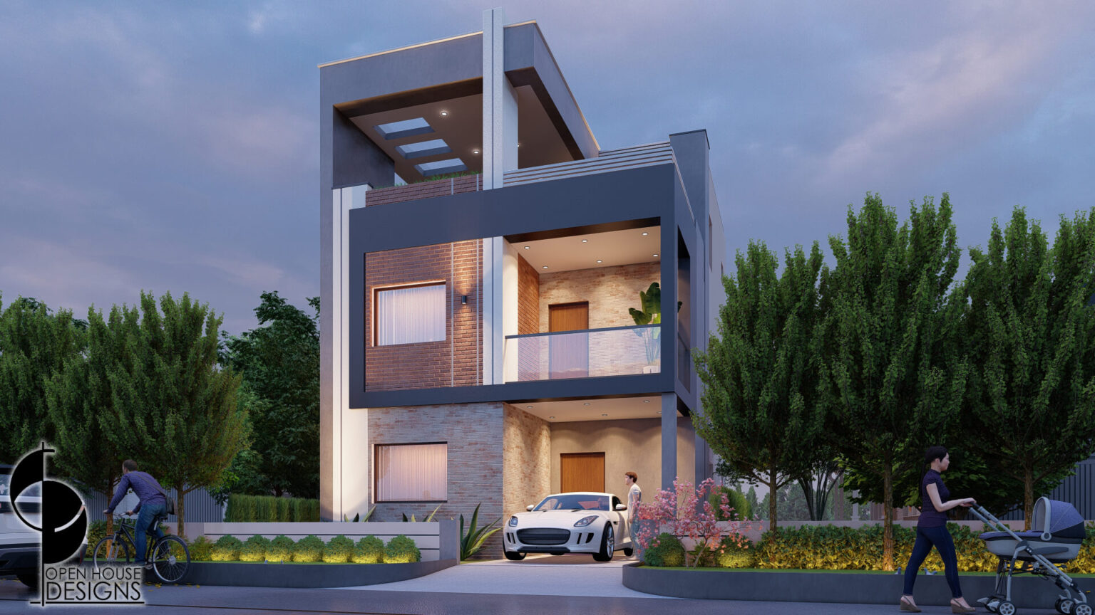 30' Front Elevation Design by Open House Design - OpenHouseDesigns