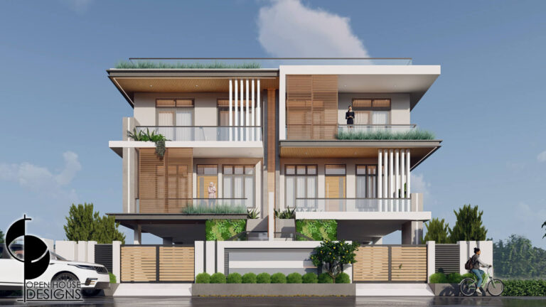 Luxury Contemporary Villa with projected balconies - OpenHouseDesigns