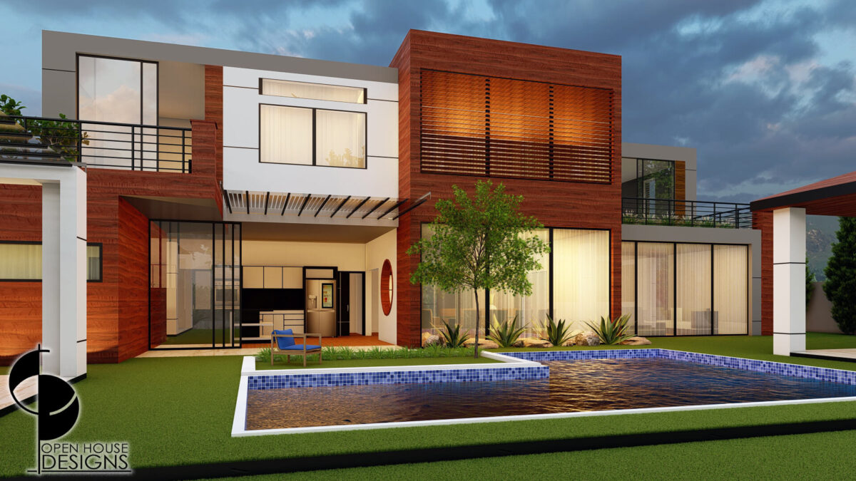 14+ Elevation Design with Wooden Cladding and Contrast of Neutrals ...