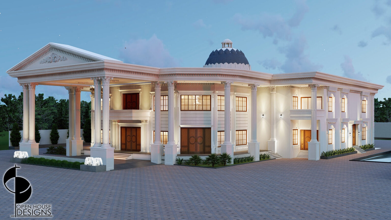 Elevation Design with Blend of Roman and classical architecture ...