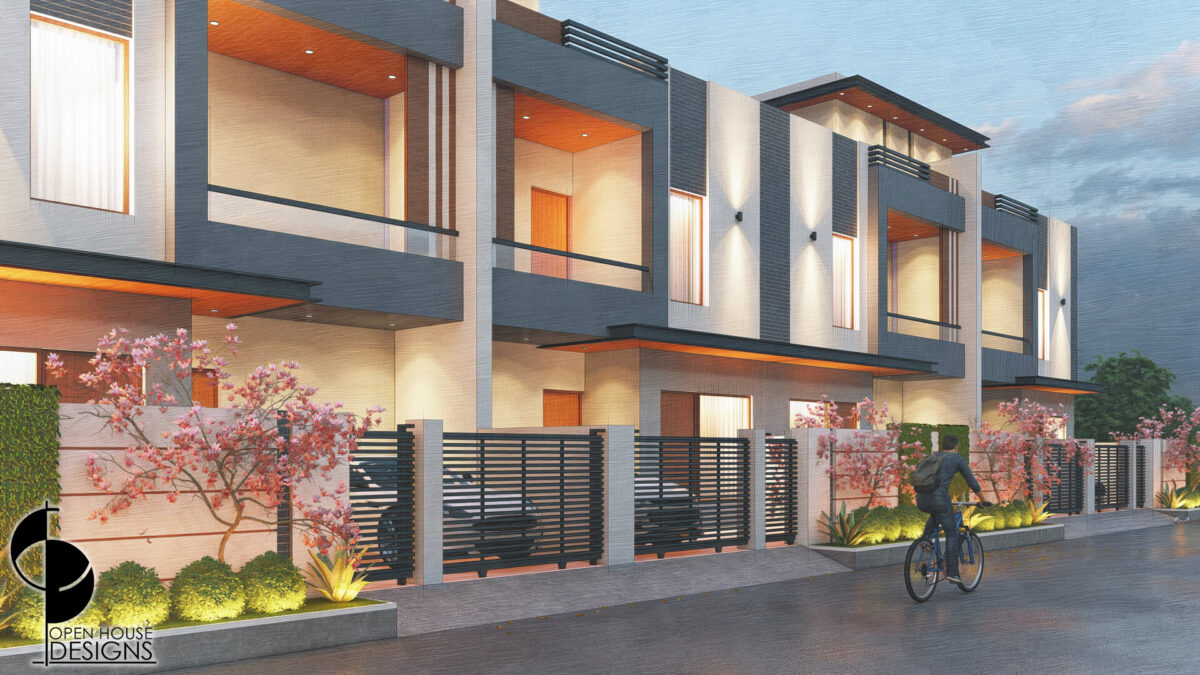 Row Housing that stand out with its contemporary architectural style ...