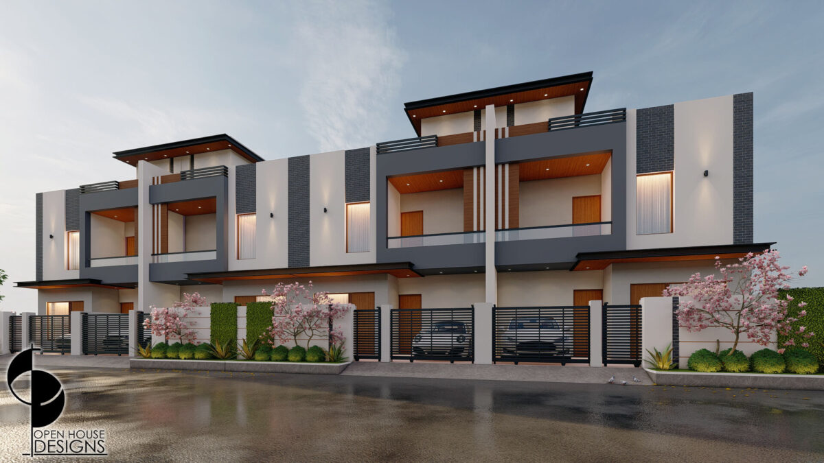 Row Housing that stand out with its contemporary architectural style ...