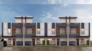 Row Housing that stand out with its contemporary architectural style ...
