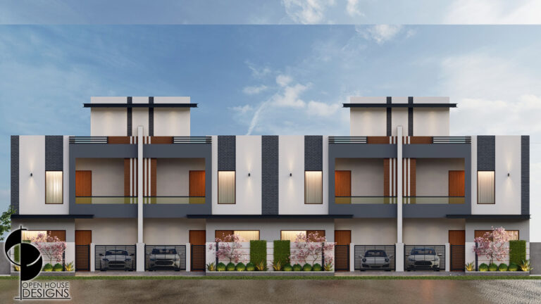 Row Housing that stand out with its contemporary architectural style ...